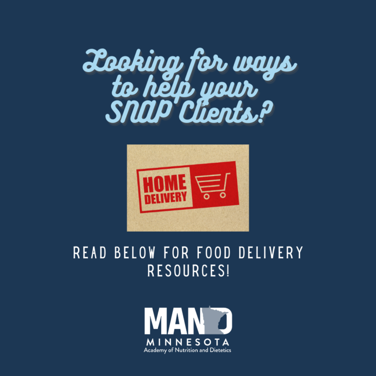 Resources for Food Delivery – Minnesota Academy of Nutrition & Dietetics